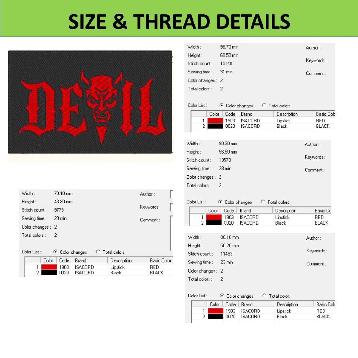 Devil Embroidery Design, Devil Embroidery Machine File, Devil Biker ...