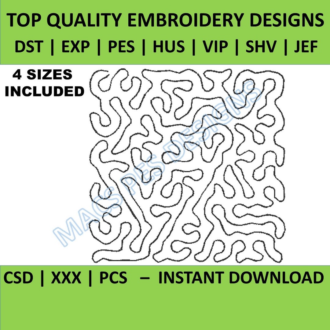 Stipple Quilt Block Machine Embroidery Design. Stippling Quilt Block ...