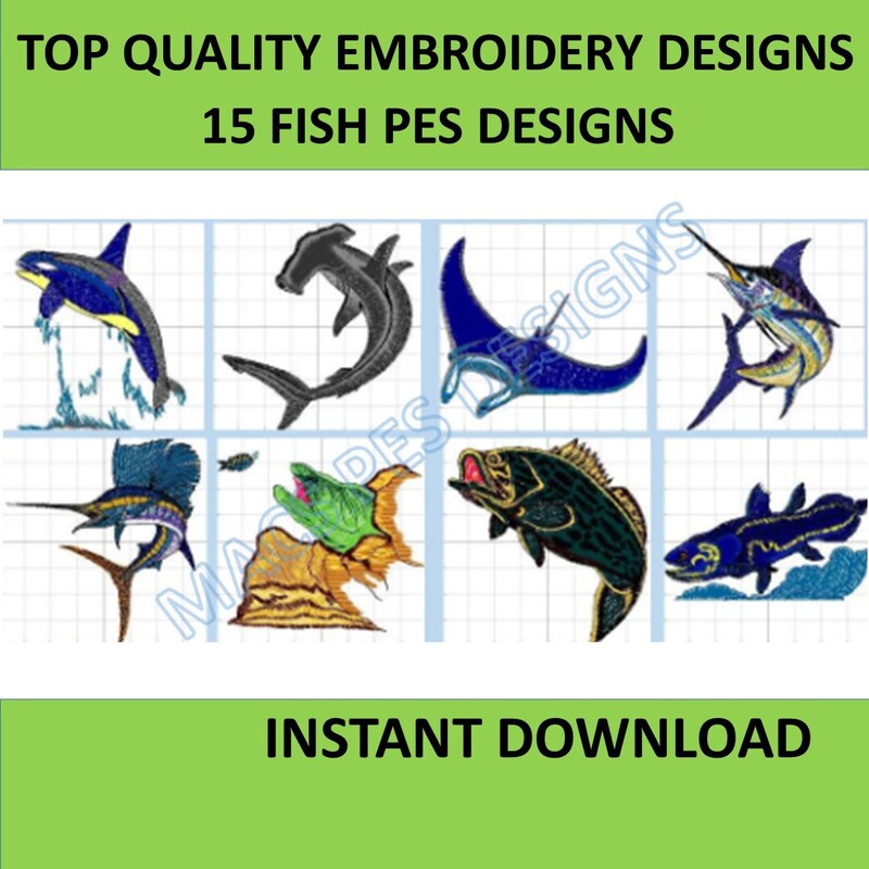 Machine Embroidery Fish - Etsy
