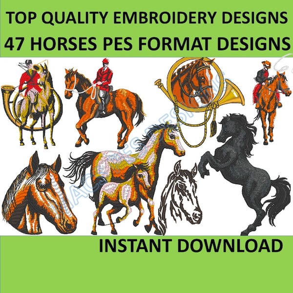 Embroidery Designs Download Horse - Etsy