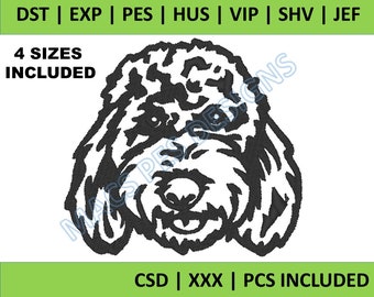 Labradoodle Dog Embroidery Designs, Machine Embroidery Pattern ...