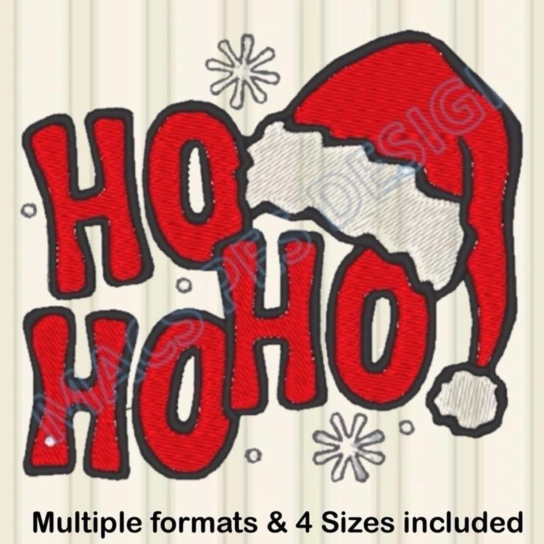 Christmas Ho Ho Ho Embroidery Design (PES JEF DST +) - Etsy