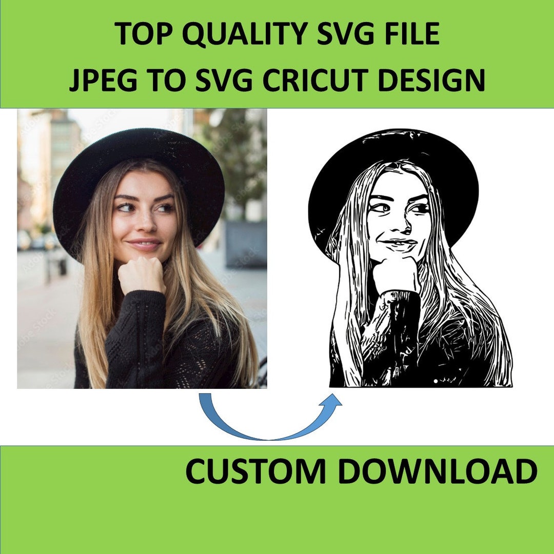 Custom SVG Portrait From Photo to SVG Cutting File Line SVG Portrait ...