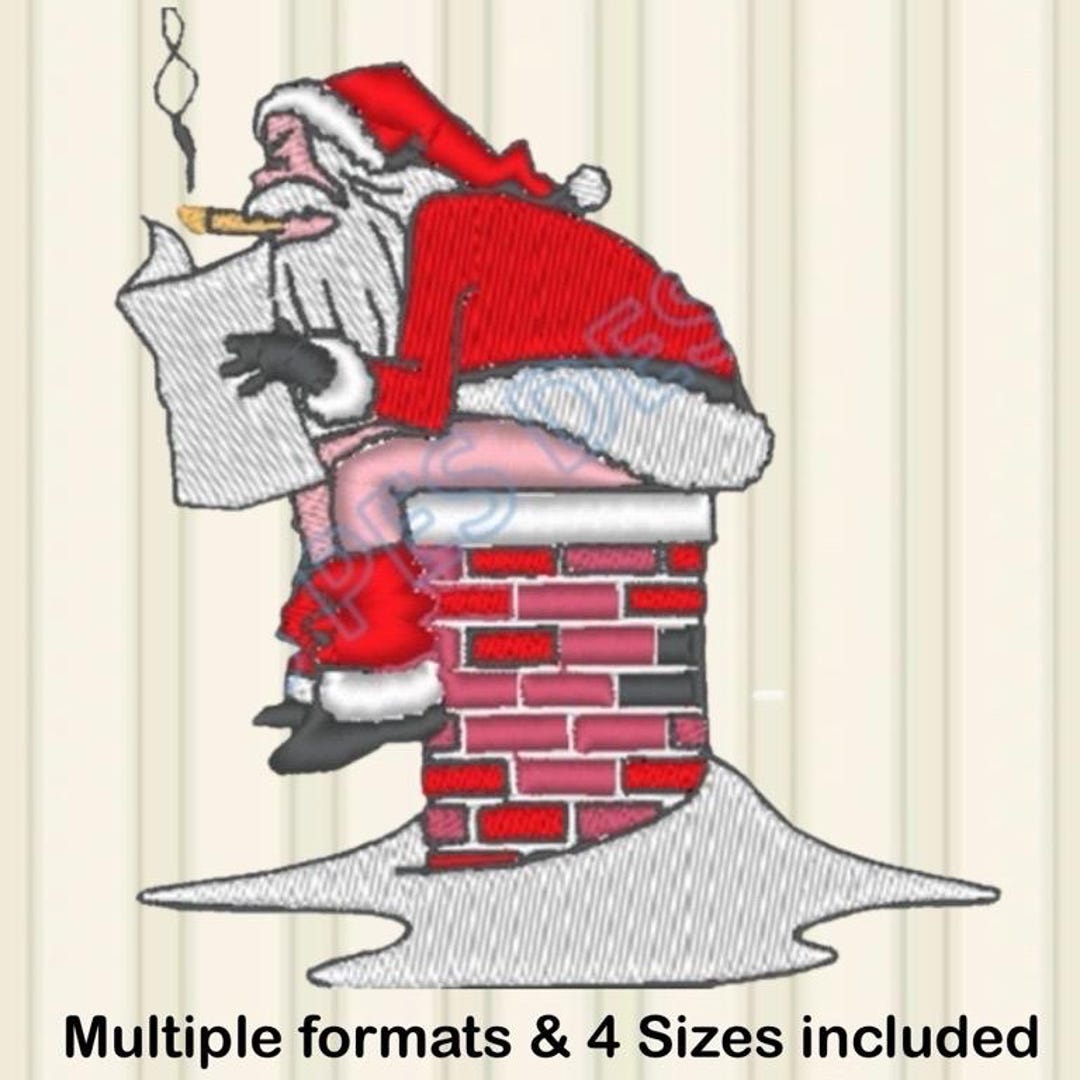 Rude Santa Embroidery Design PES JEF DST Xmas Bum Embroidery Machine 4 ...