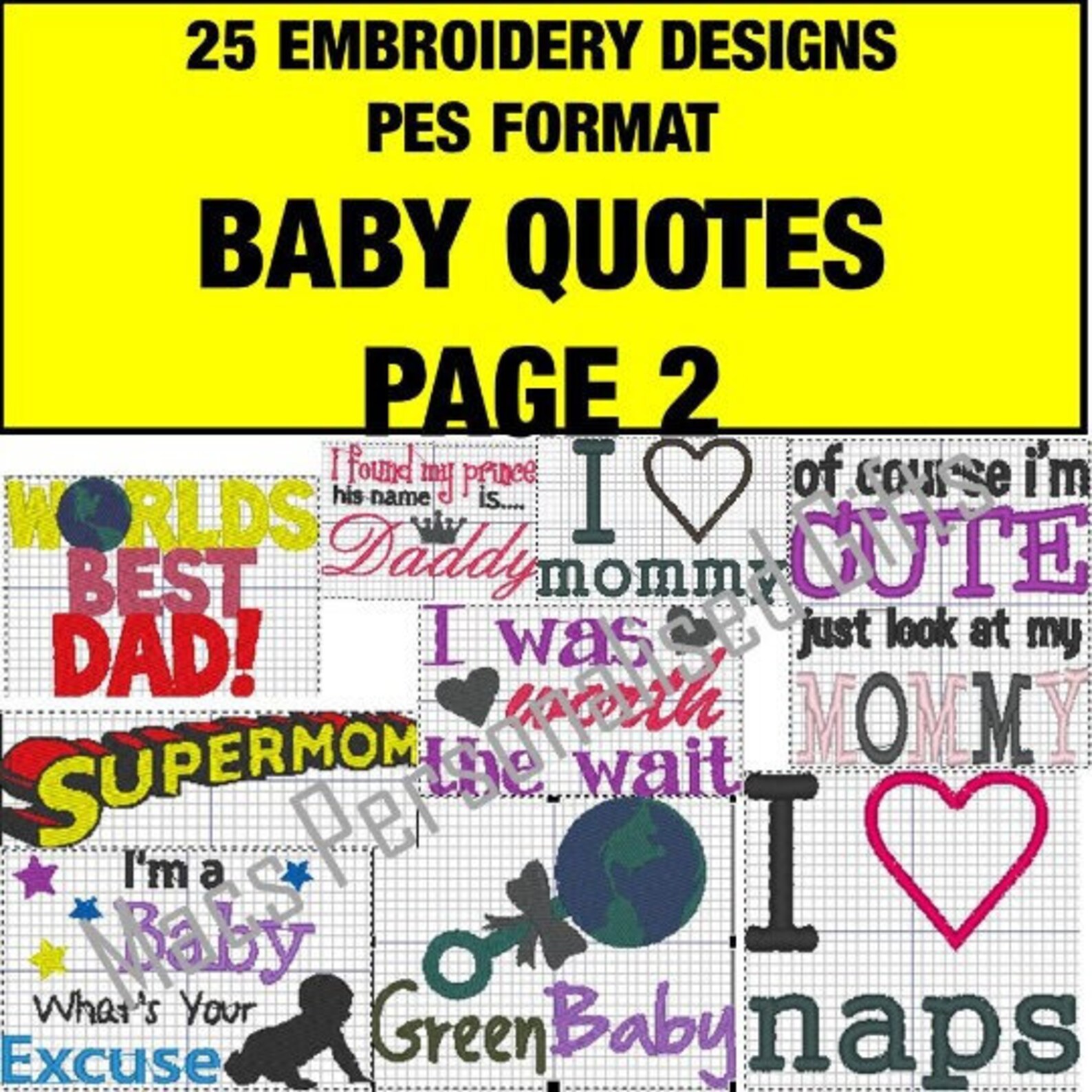 Baby Embroidery Designs, 25 Designs on USB, New Baby Embroidery Design ...