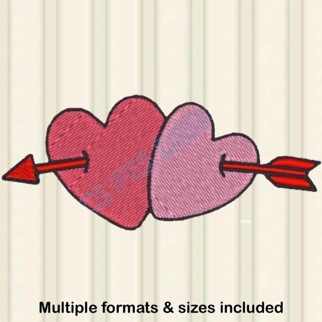 Heart Machine Embroidery Design File, Embroidery Designs Heart, Heart ...