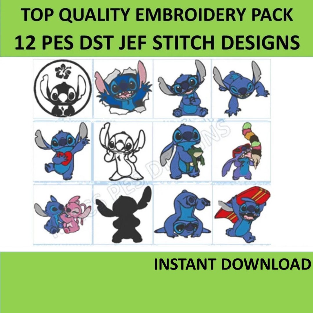 Lilo and Stitch Embroidery Designs Bundle, 4 Sizes Designs, Lilo ...