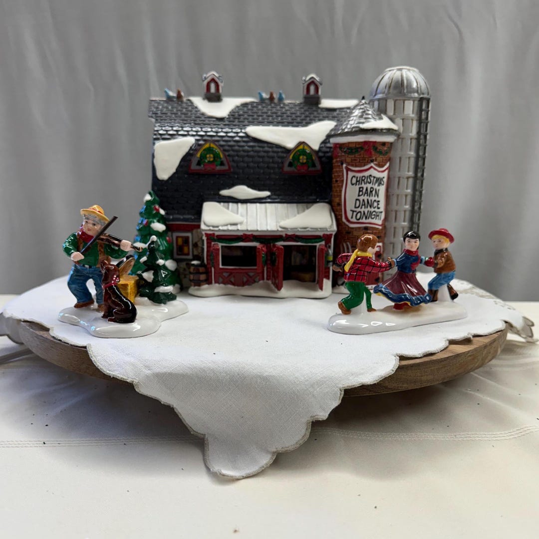 Dept 56 Original Snow Village Christmas Barn Dance at the Barn Dance ...
