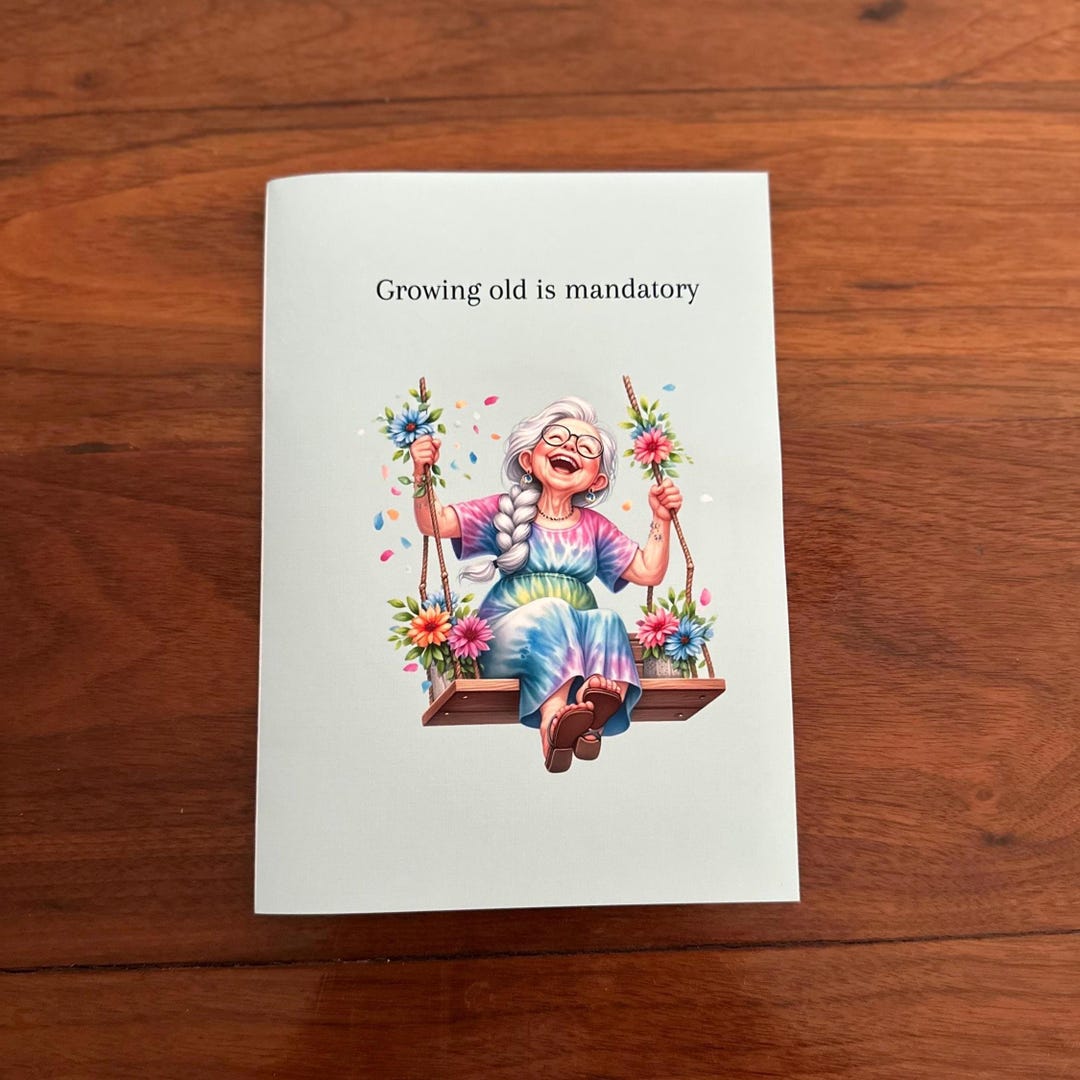 Funny Old Lady Birthday Card With Magnet: Grandma Greeting Card - Etsy