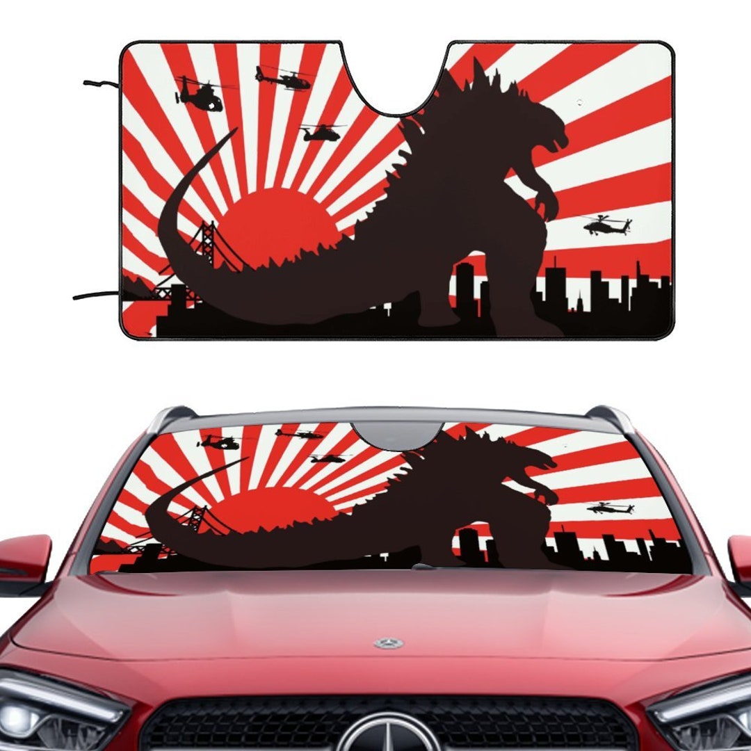 3D Monster Car Sunshade,godzilla Car Sunshade, King of Monsters Car ...