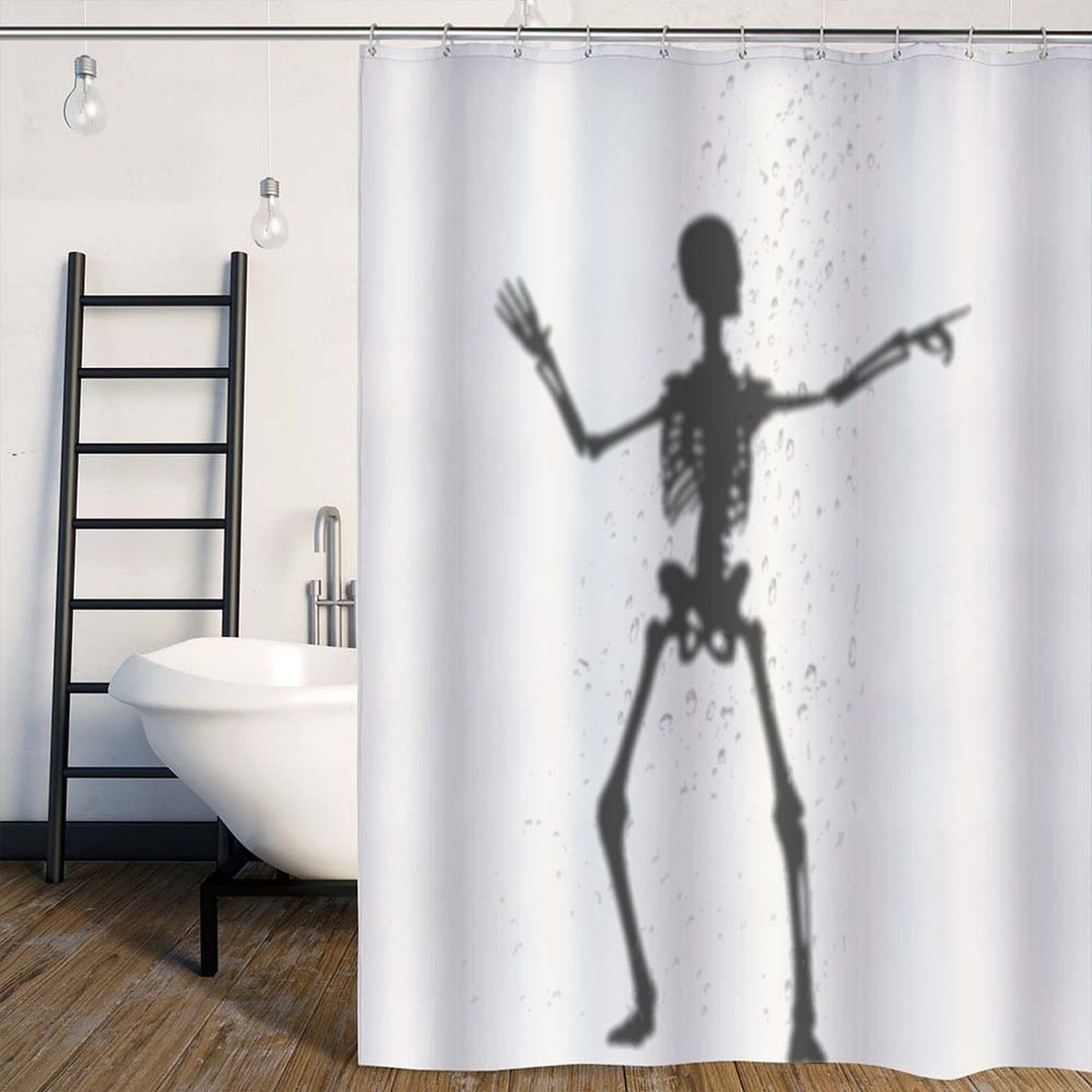 Skeleton Skeleton Shower Curtain Shower Curtain Halloween Shower ...