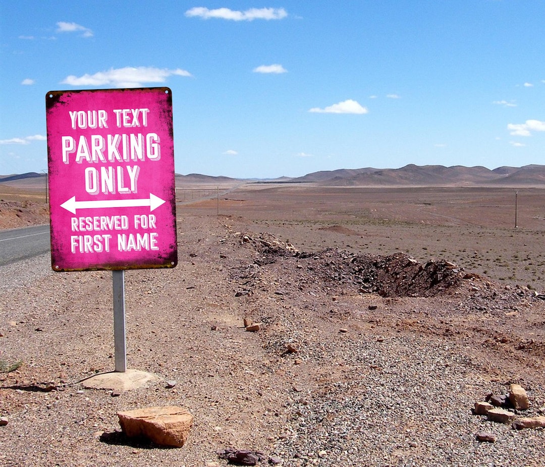 Personalized Parking Sign,custom Parking Sign,vintage Distressed Design ...