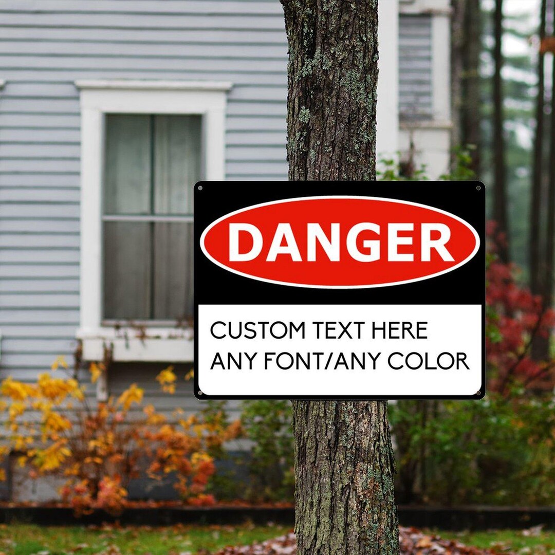 Your Custom Text Metal Danger Sign,personalized Aluminum Sign, Man Cave ...