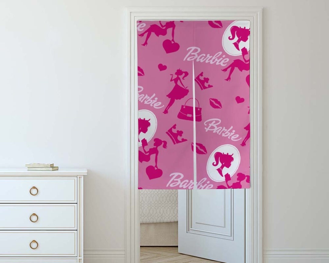 Barbie Pink Door Curtain Japanese Door Curtain Barbie Etsy