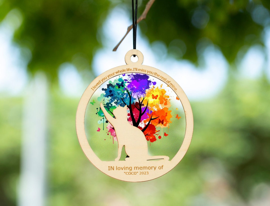 Pet Death Pet Memorial Suncatcher Loss of Pet Sympathy Gift Handmade ...