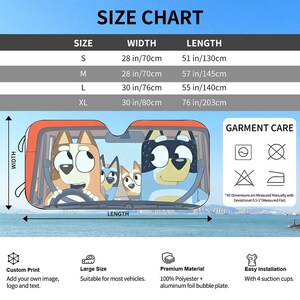 Bluey Car Sun Visor, Animated Car Sun Visor, Anime Car Decoration ...