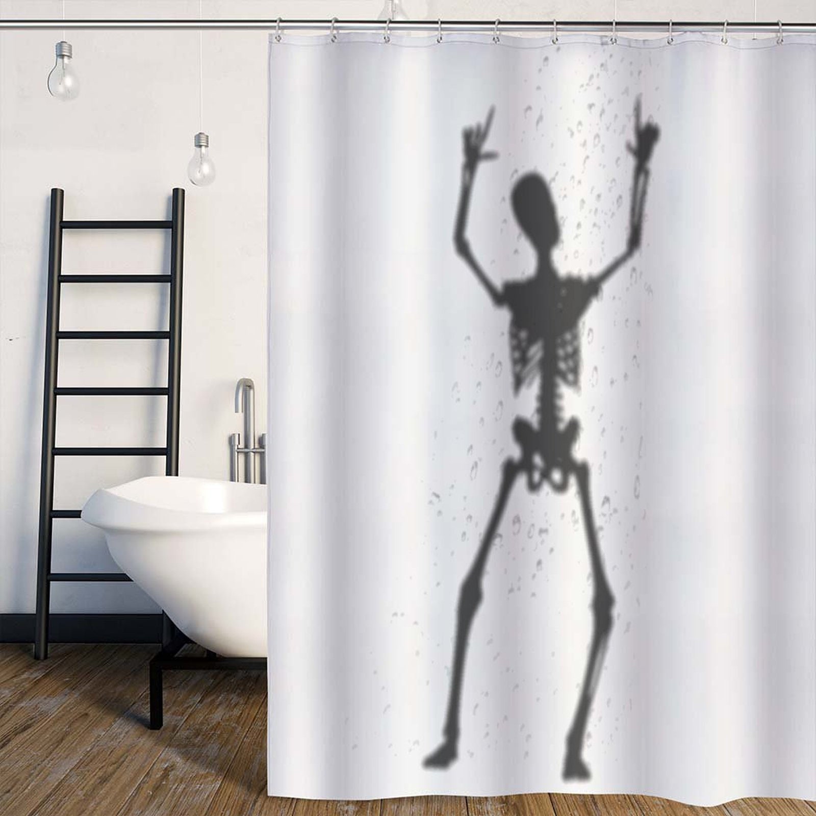Skeleton Skeleton Shower Curtain Shower Curtain Halloween - Etsy