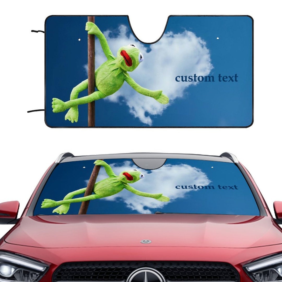 Funny Frog Car Visor,kermit Frog Car Windshield Sun Shade,blocks UV Ray ...