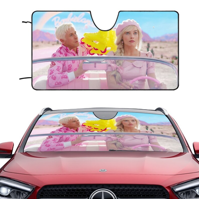Real Movie Characters Privacy Sunshade Windshield, Pink Car Sunshade ...