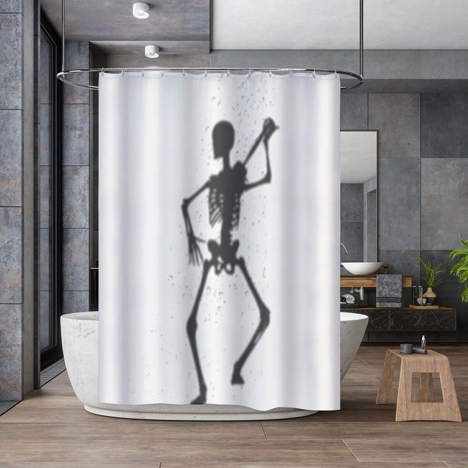 Skeleton Skeleton Shower Curtain Shower Curtain Halloween - Etsy