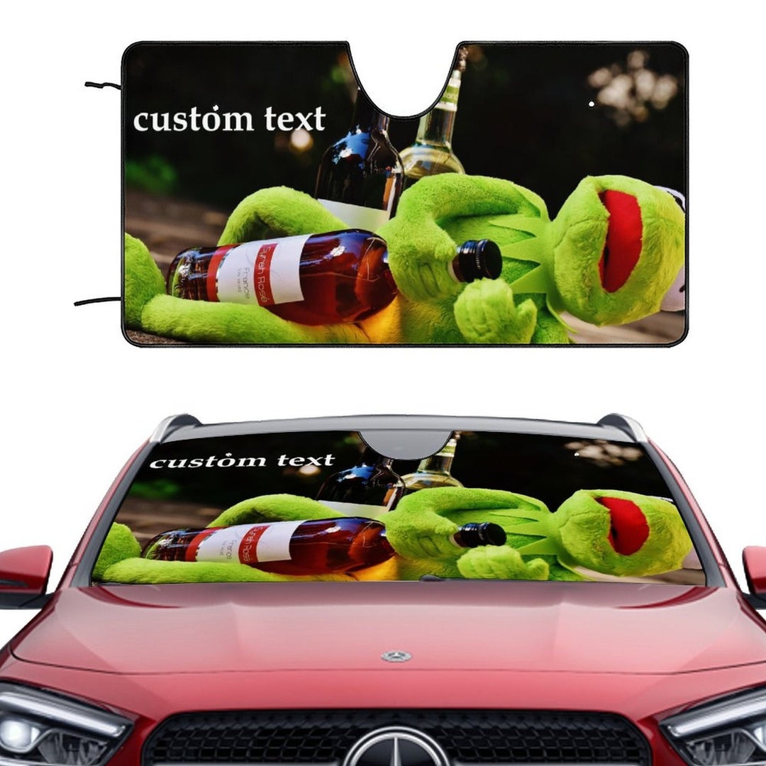Funny Frog Car Visor,kermit Frog Car Windshield Sun Shade,blocks UV Ray ...