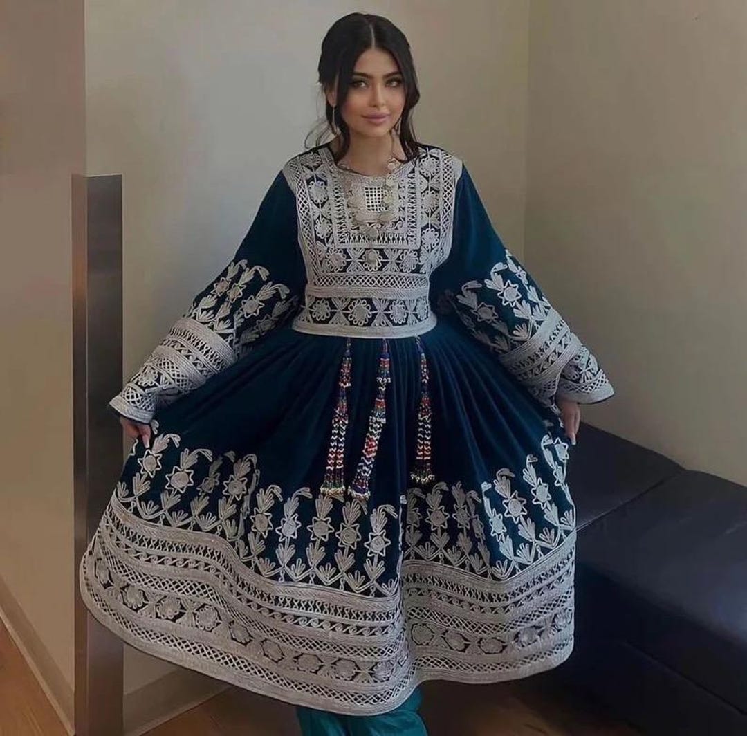 Afghan Kuchi Tribe Charma Embroidered Dress. Aghan Culture. - Etsy