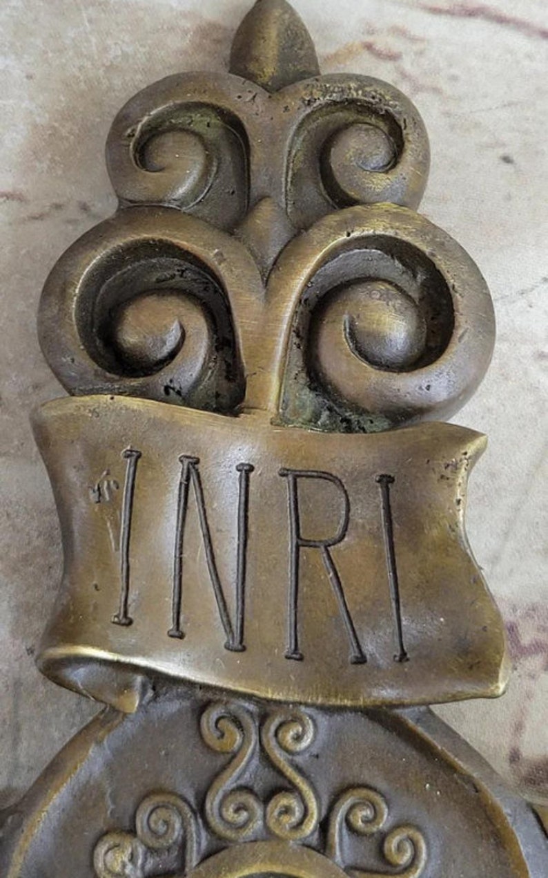 Wall Mount Hanging Bronze Crucifix Handmade Sculpture Jesus on Cross ...