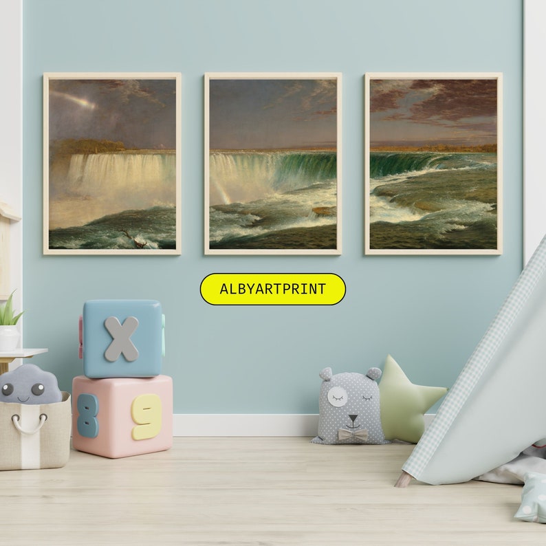 Frederic Edwin Church 1826 1900 Waterfall Classic Painting - Etsy