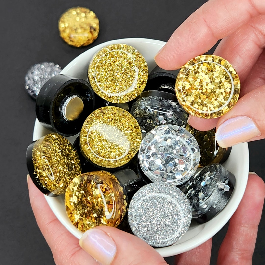 MINI Magnets (set of 6) ~ Metallic Mix ~ 3 Color Options ~ GLITTER ...