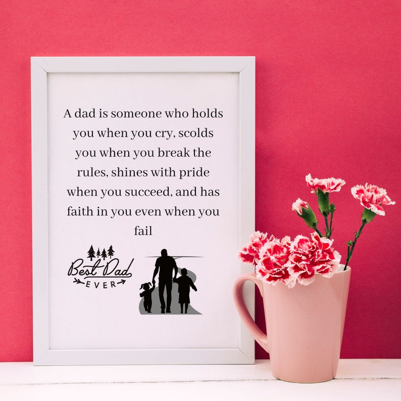 Fathers Day Gift,best Dad Ever,dad Quotes,daddy Quote Art,wall Art ...