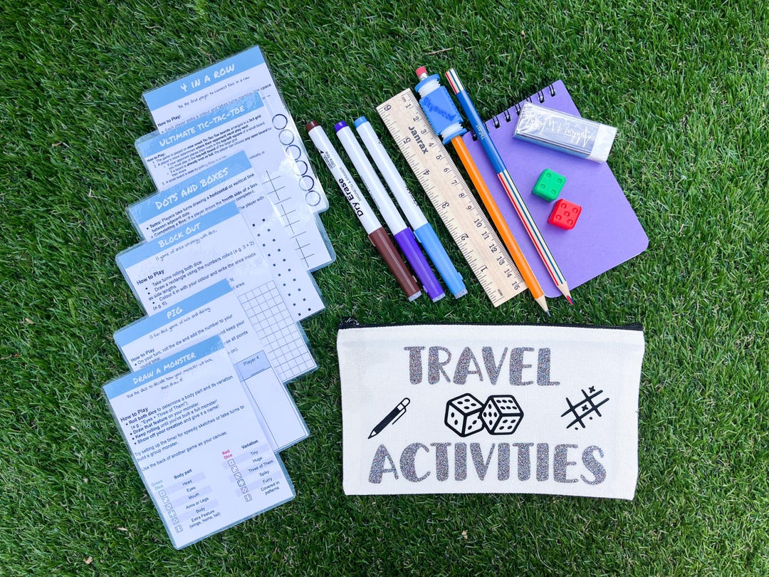 Personalised Travel Activity Pack for Kids - Etsy