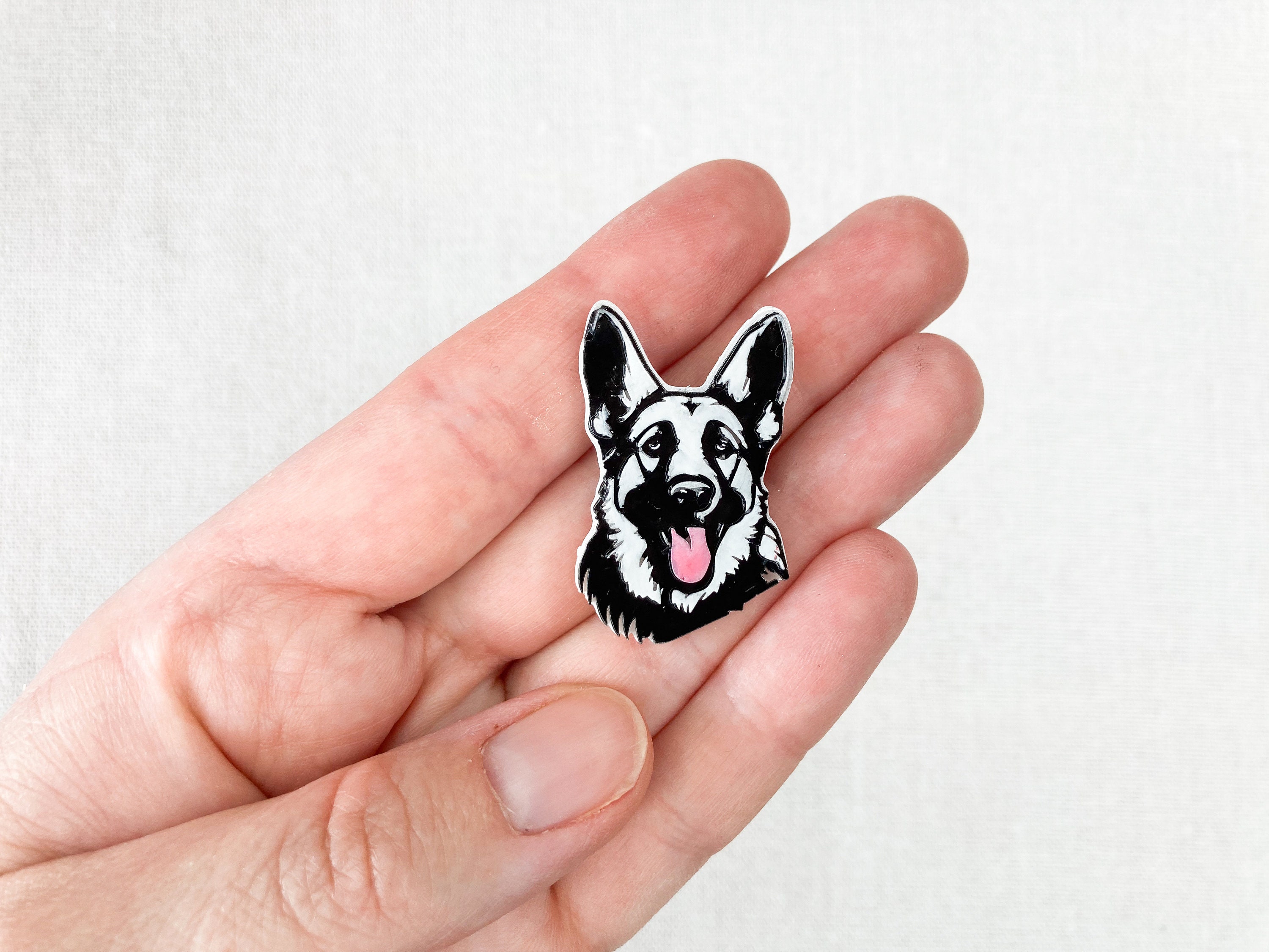 German Shepherd Pin Badge 3D Printed Dog Lover Gift - Etsy