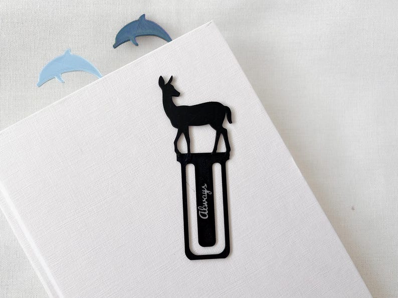 Personalised 3D Printed Animal Bookmark | Cat, Doe, Dolphin | Gift for ...