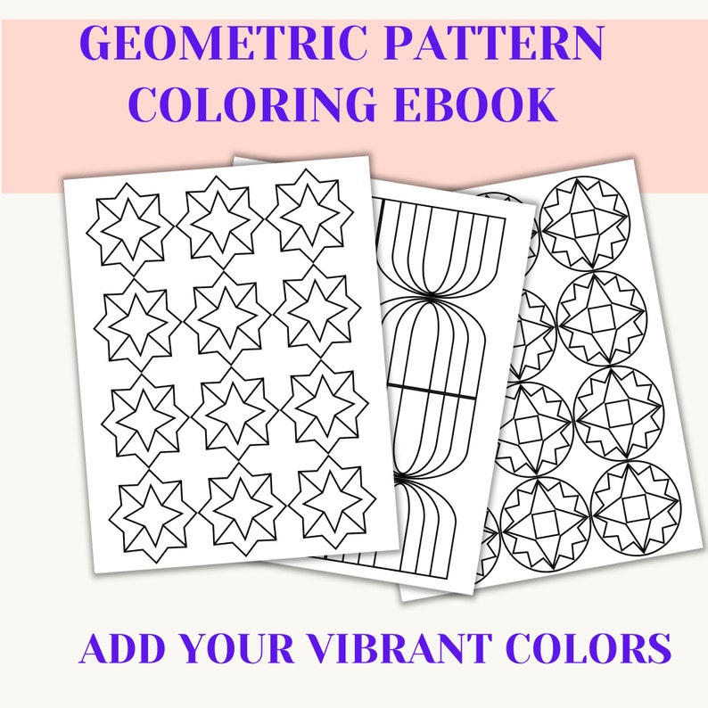 Geometric Coloring Printable, Mosaic Tiles Coloring Pages, Relaxing ...