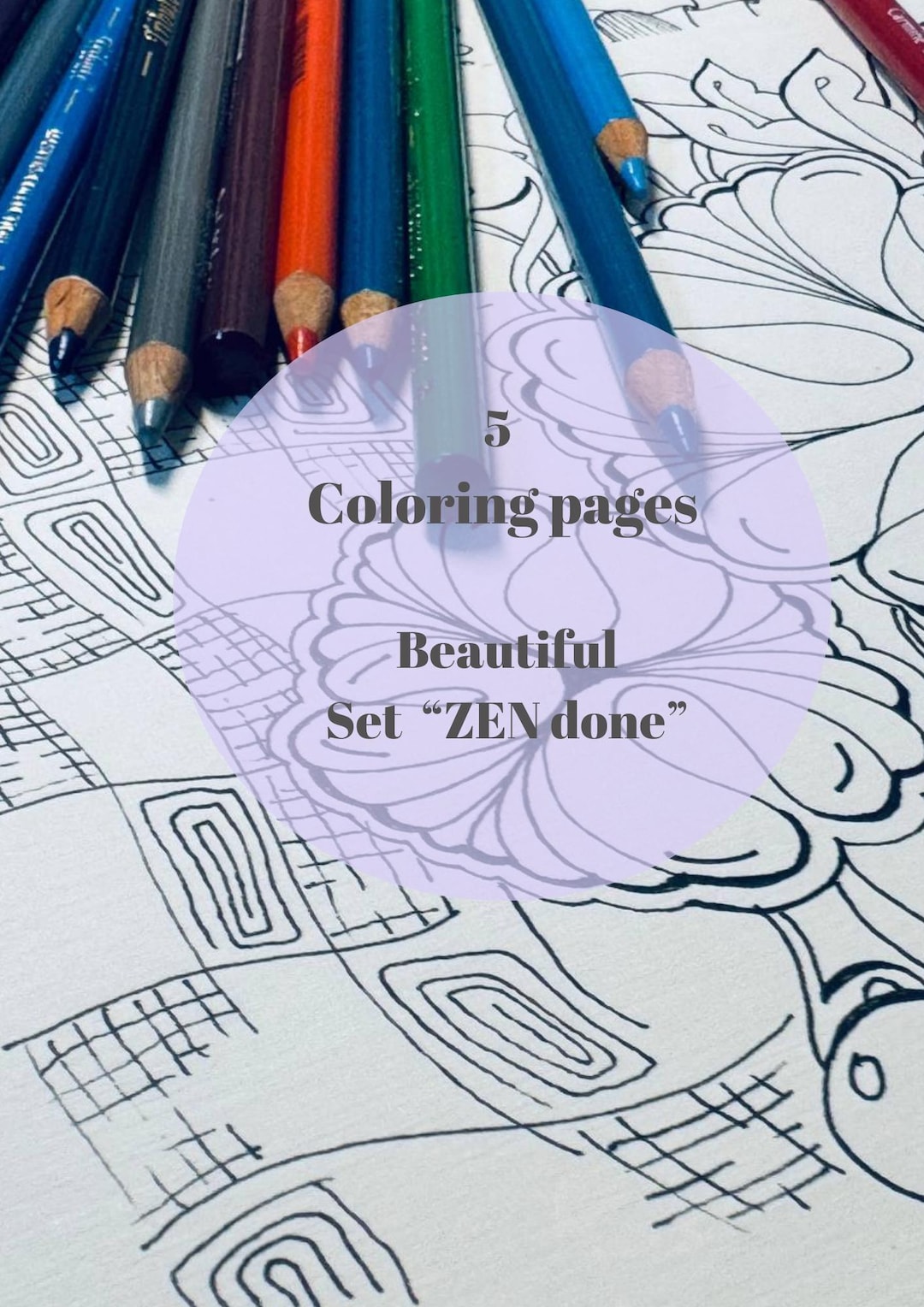 A Set of Coloring Pages, Zen Art Drawing, Coloring Zen Art, Coloring ...