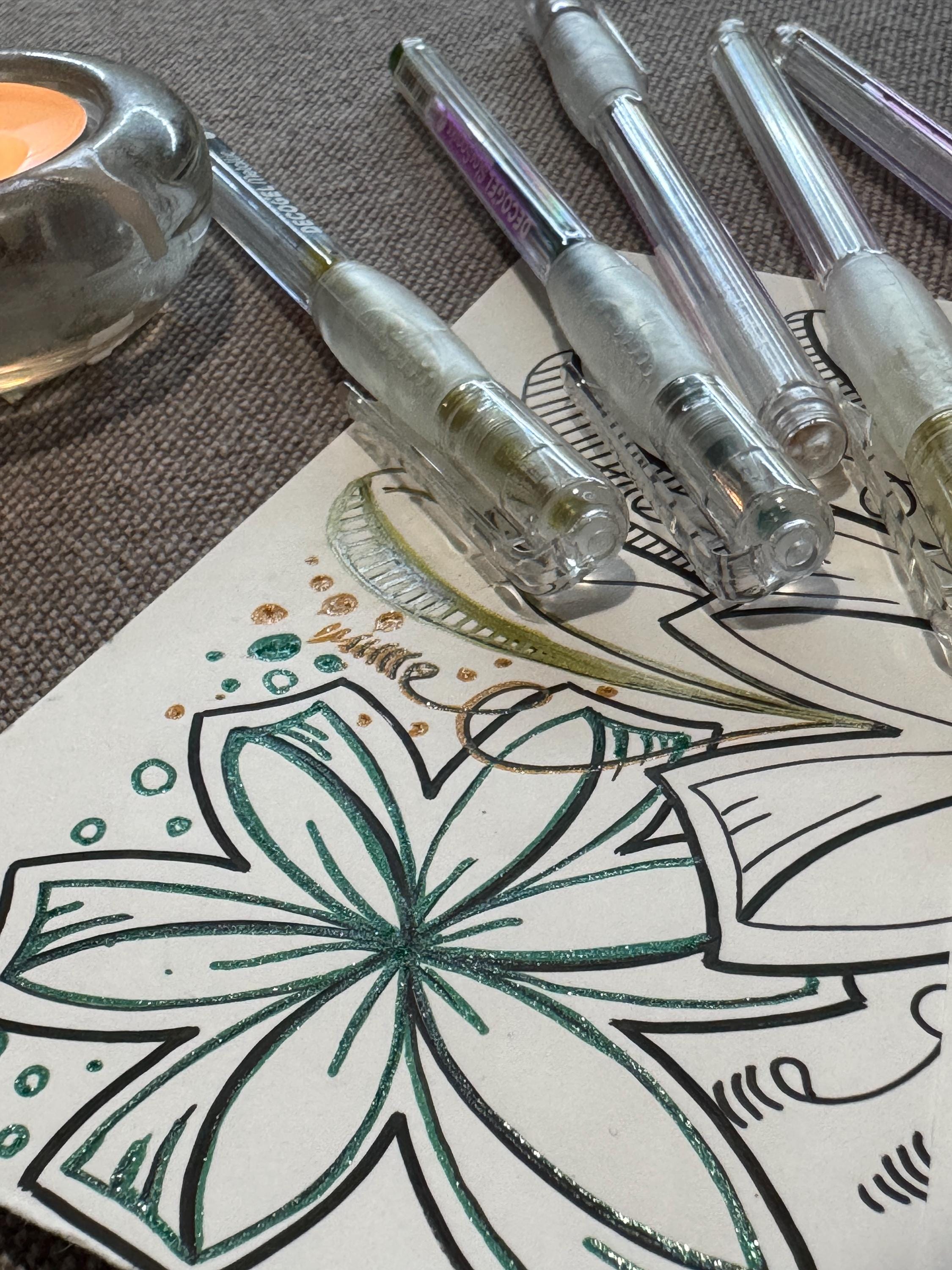 5 Tracing/coloring Pages, Adult Tracing, Stress Relief, Digital, PDF ...