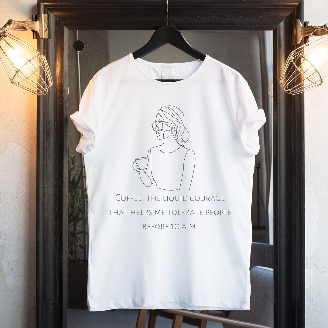 Coffee T-shirt, Coffeeholic Shirt, Caffeine Lover Tee, Funny Tshirt ...