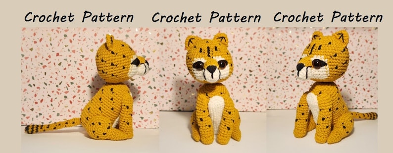 Cheetah Crochet Pattern Amigurumi Toy - Etsy