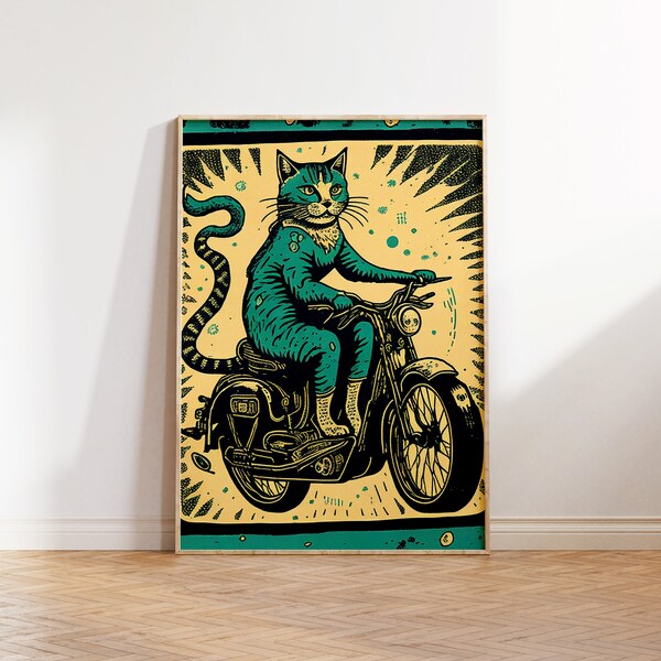 Cat Poster - Etsy