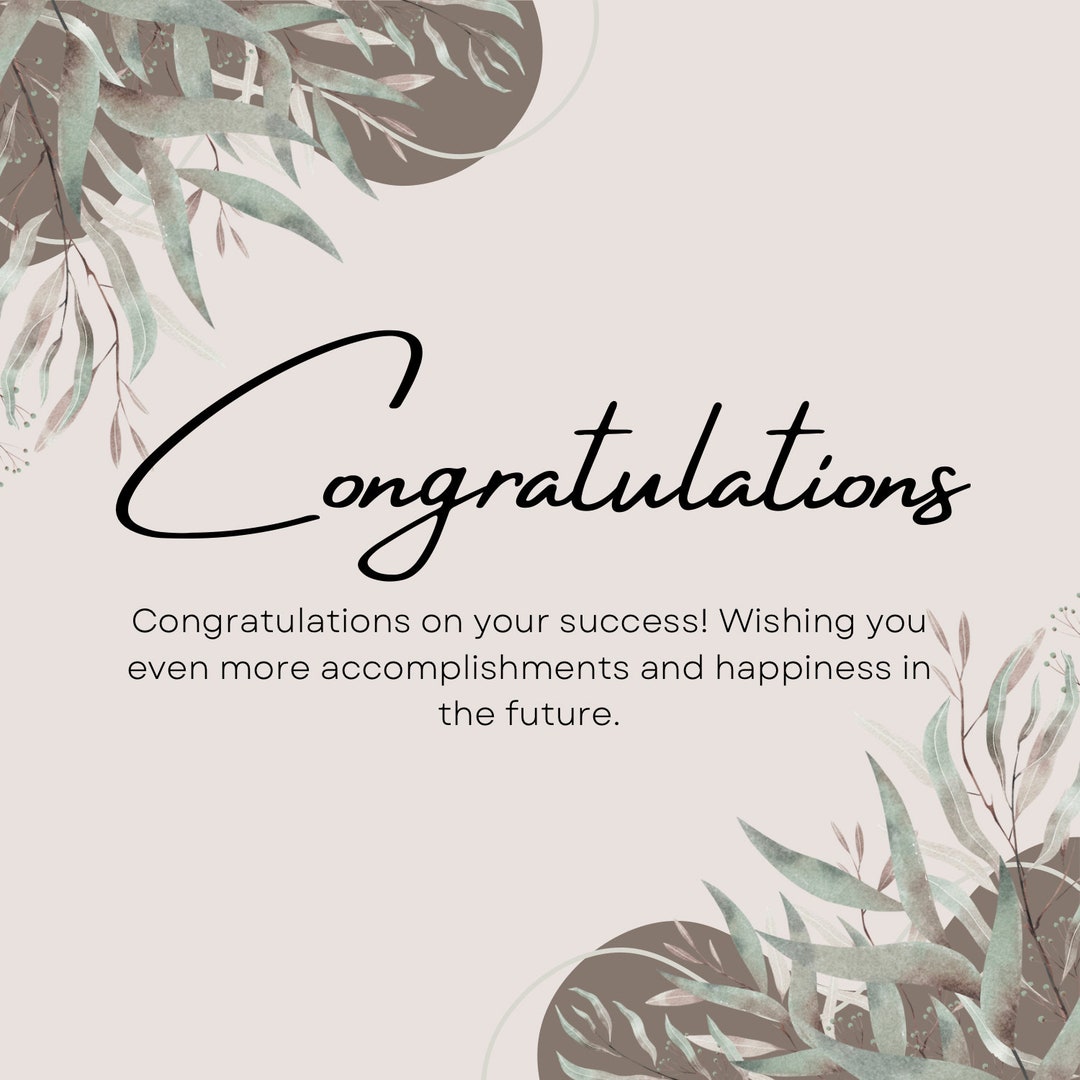 Congratulations Print - Etsy