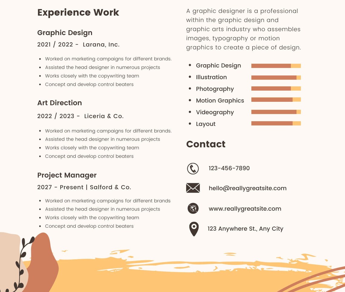 CV Template for Recent Graduates Perfect for Your First Job Application ...