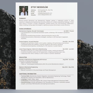 Basic Resume Example, Clean Template Canva, Minimalist Resume Template ...