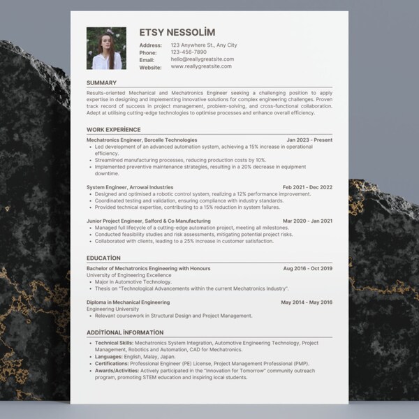 Digital Resume for Job Applications Canva Editable - Etsy