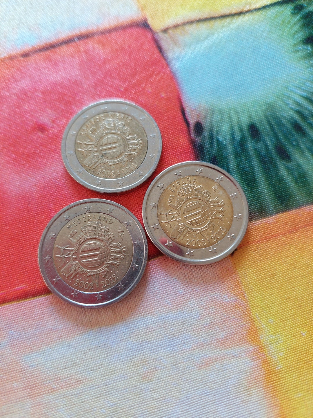 Set of 3 Commemorative 2euro Coins / 10 Years of Euro Cash ...