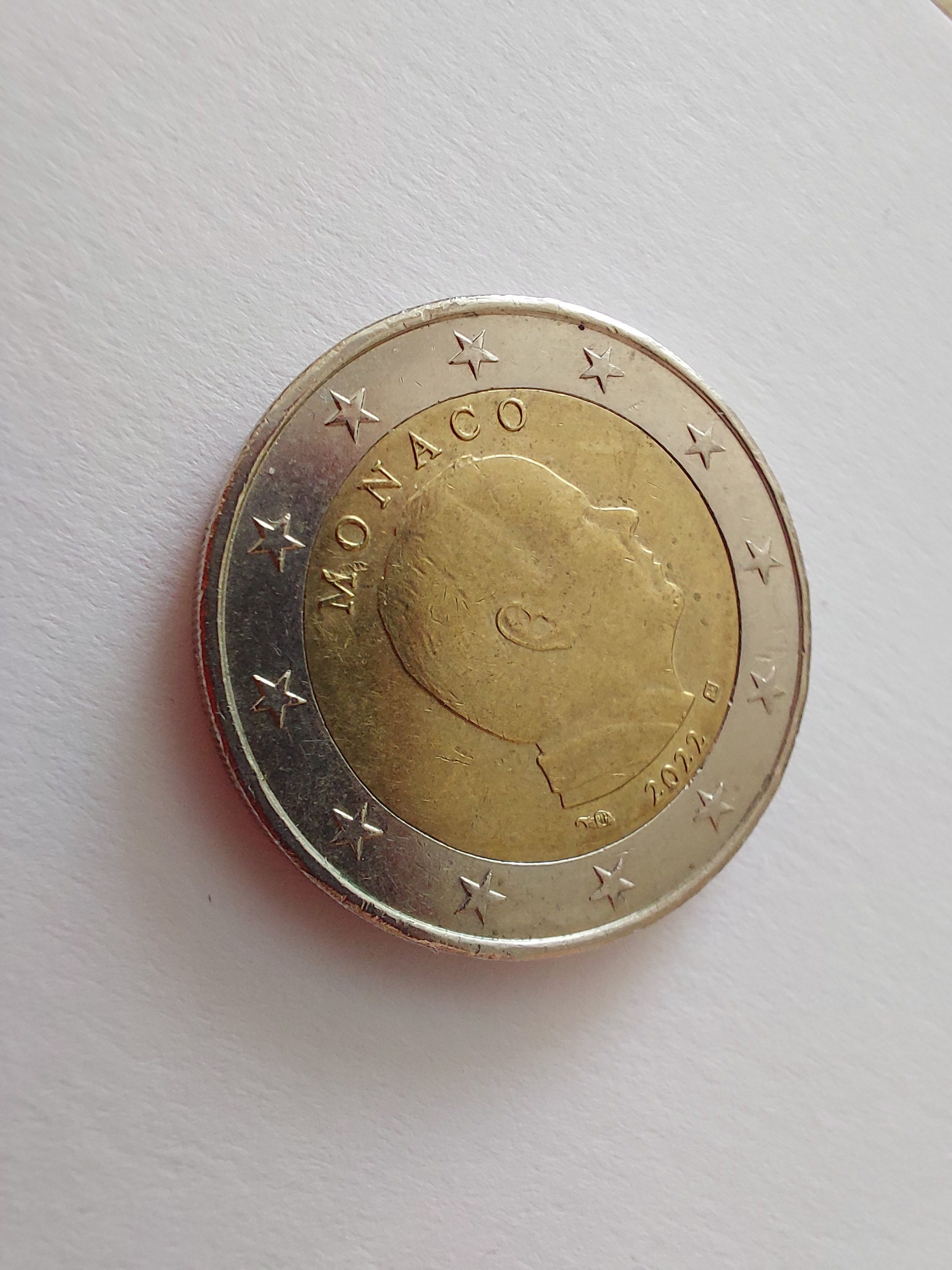 2 Euro Monaco 2022 / Monaco Coin / Misprinted M Letter - Etsy