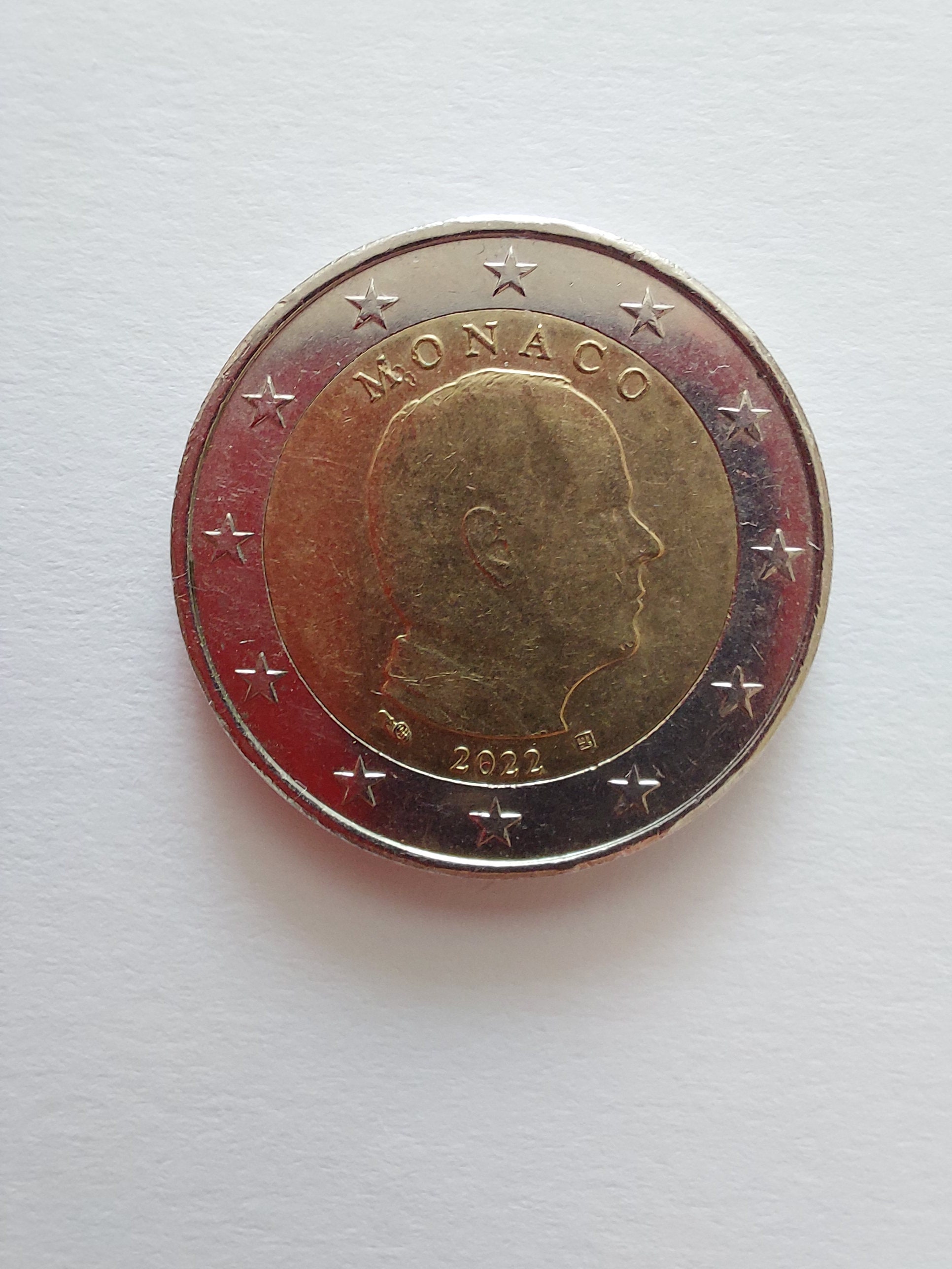 2 Euro Monaco 2022 / Monaco Coin / Misprinted M Letter - Etsy