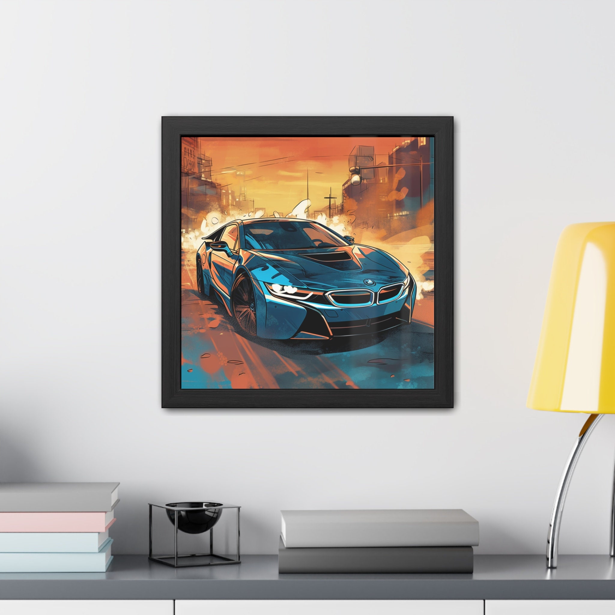 BMW I8 Comic Style Poster - Etsy