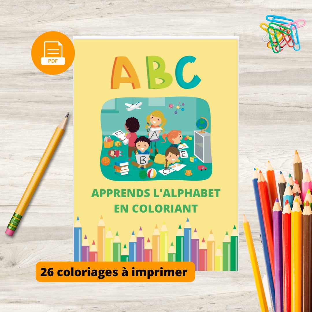 Animal Alphabet Coloring Pages in French to Download and Print. - Etsy