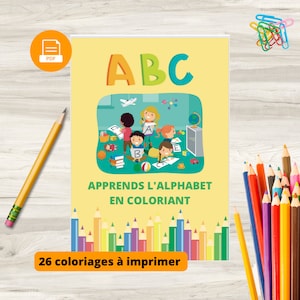 Animal Alphabet Coloring Pages in French to Download and Print. - Etsy