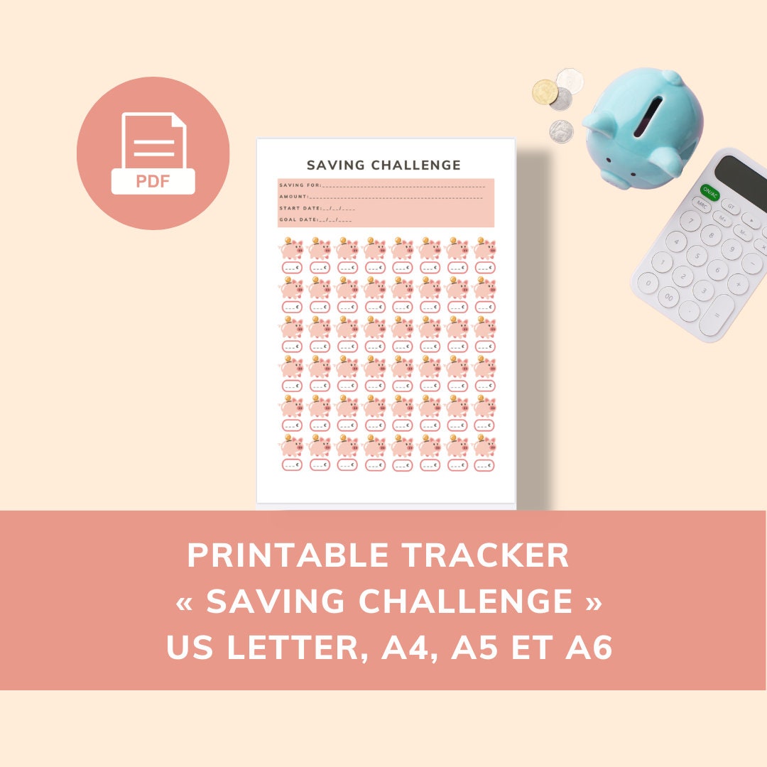 Budget Challenge Sheet saving Challenge in English to Download and ...